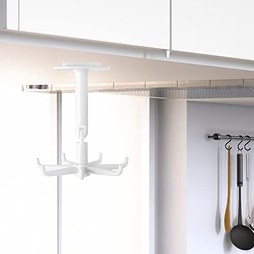 Colcolo 7 Claw Storage 60 Degree Rotation Hangers for Living Room, Office Umbrella Cabinet, White