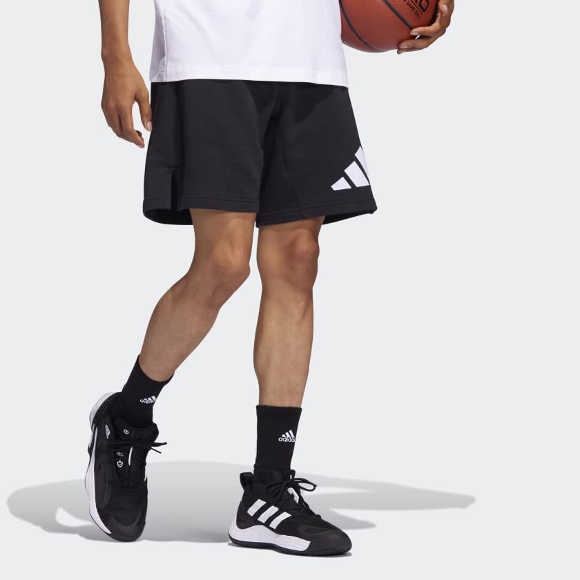 adidas Men's Legends Heavyweight Cotton Basketball Short, Medium Grey Heather, X-Large