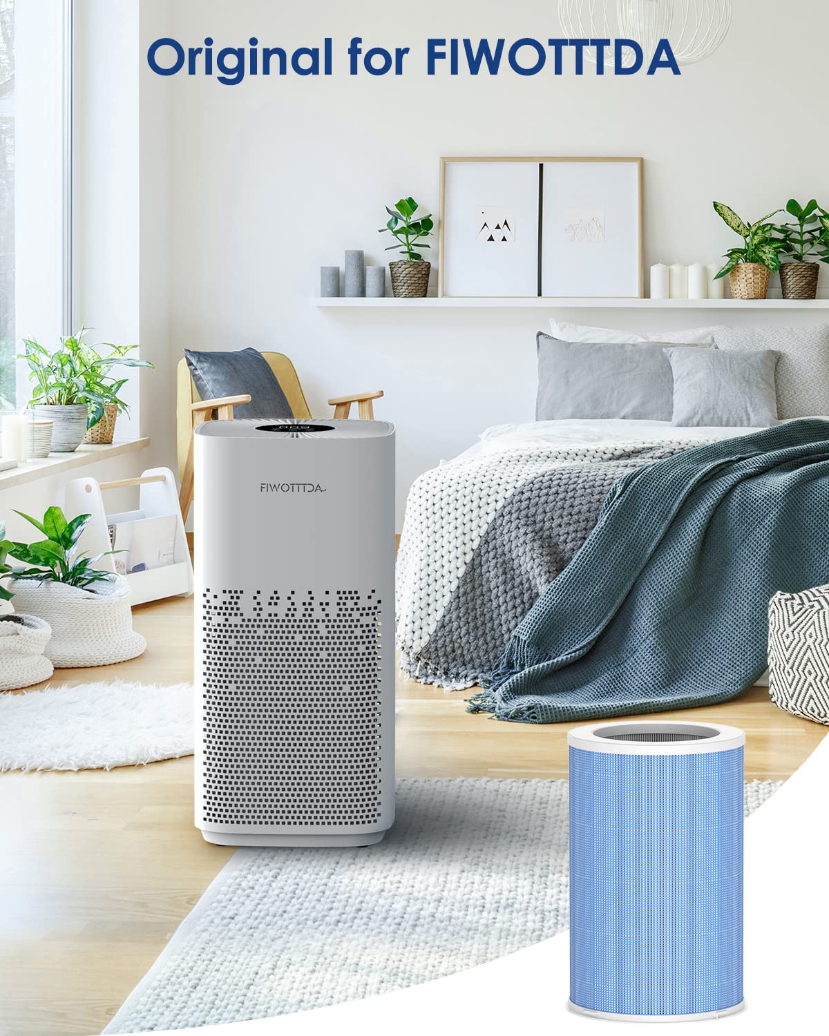 FIWOTTTDA Air Purifier Replacement Filter, 4-in-1 True HEPA for Air Purify Breathe Nature 1