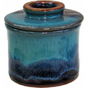 ALWAYS AZUL POTTERY French Butter Keeper in Mountain Waves - Handcrafted Ceramic Stoneware - French Butter Keeper Dish - Handmade Butter Container - Artistic Pottery Tableware