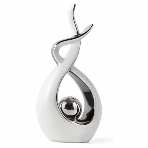 FJS Home Decor Modern Art Ceramic Statue Table House Decorations for Dining Room Living Room Office Centerpiece