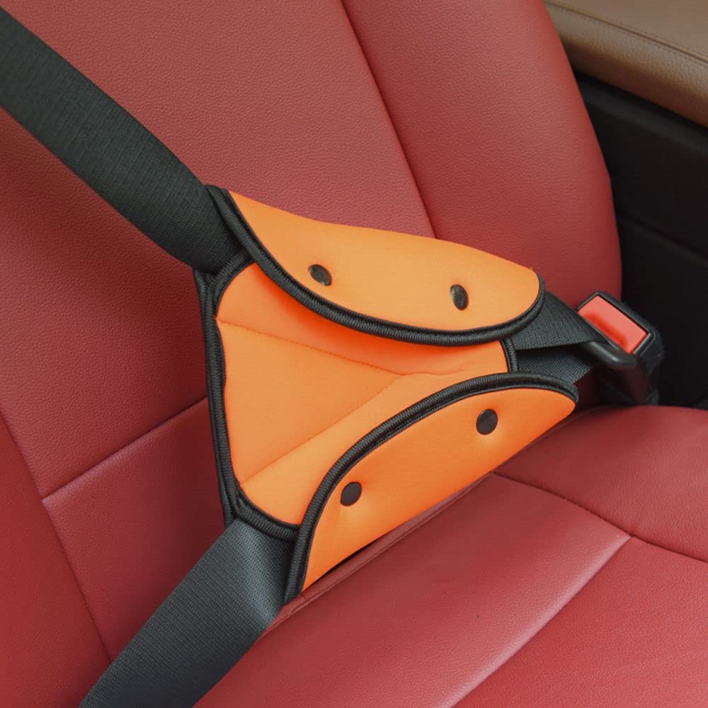 Baby Kids Holder Triangle Adjuster Clip Seat Belts Seat Cover Shoulder Harness Strap Car Safety Cover(red)