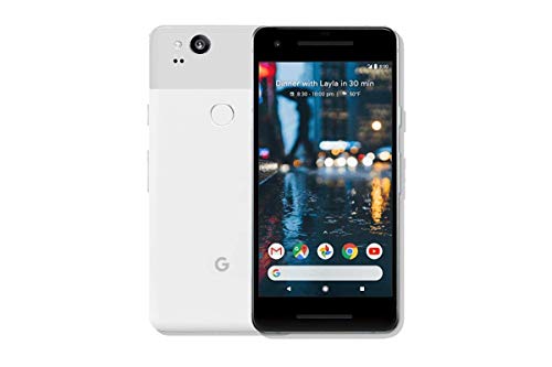 Pixel 2 Phone (2017) by Google, G011A 64GB 5in inch Factory Unlocked Android 4G/LTE Smartphone (Clearly White) - International Version (Renewed)