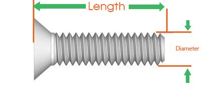Socket Flat Countersunk Head Cap Screw, 6-32 x 3/8", Alloy Steel, Black Oxide, Hex Socket (Quantity: 100) Coarse Thread, 6 Hexagonal Allen Bolt, Length: 3/8 inch, Full Thread