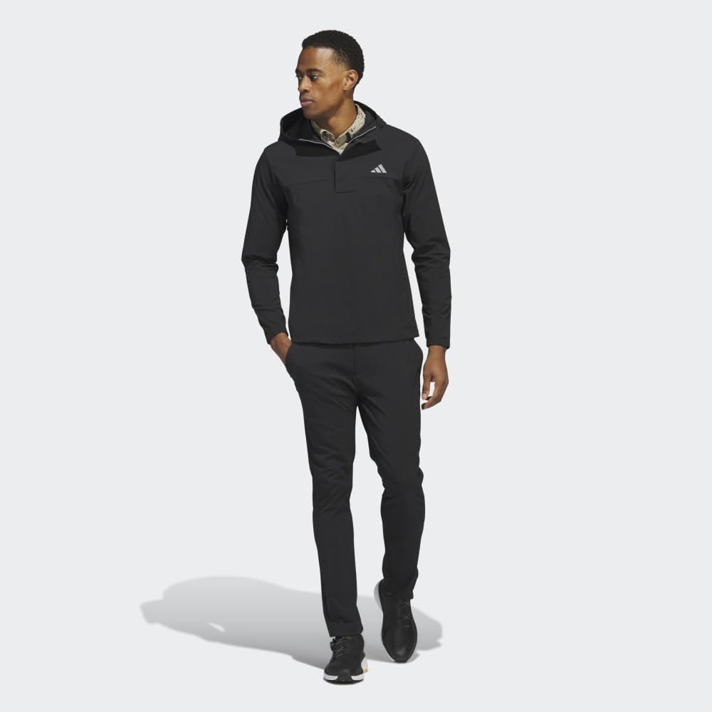 adidas Men's Ripstop Quarter Zip Hoodie, Black, 2X-Large