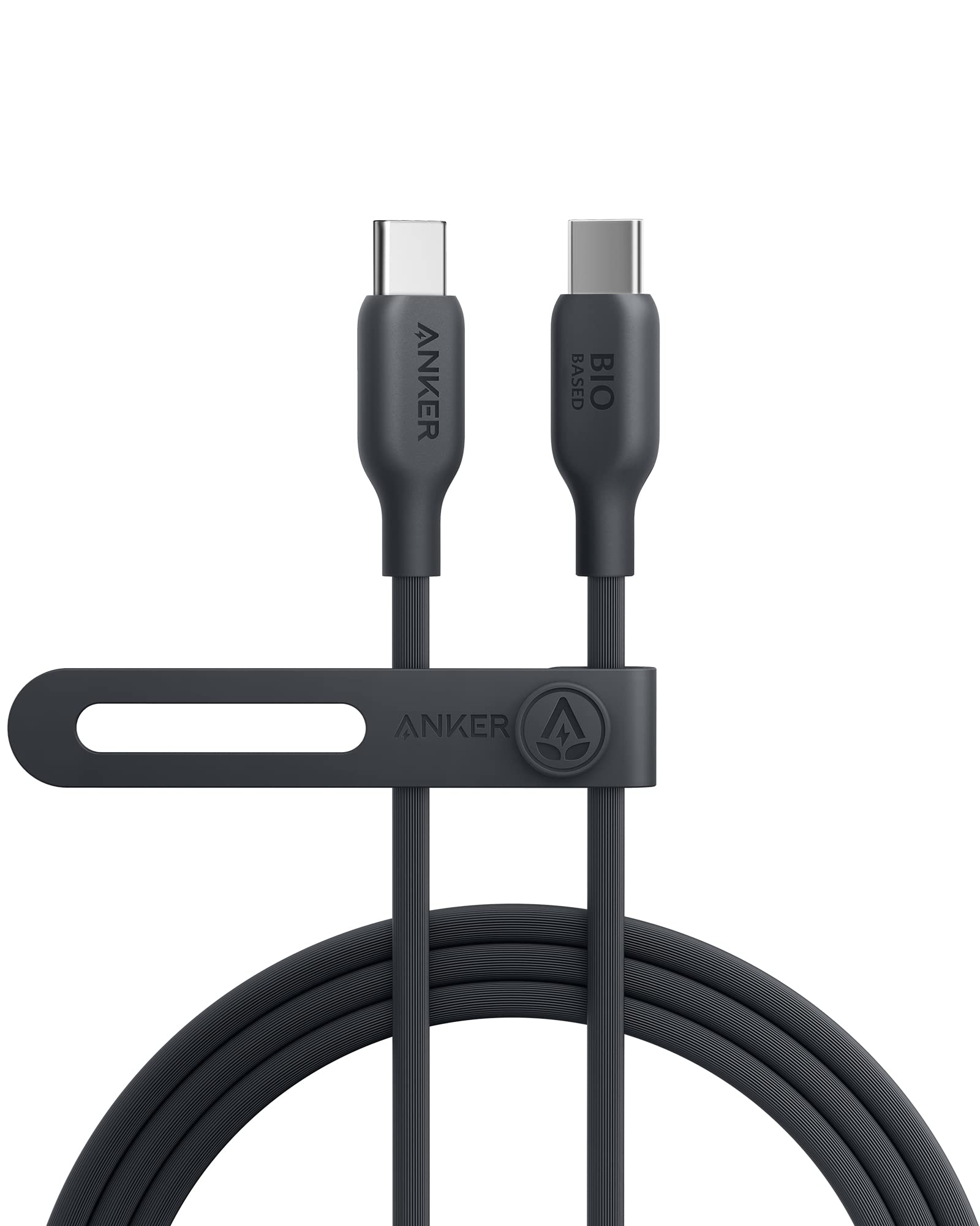 Anker 543 USB C to USB C Cable (100W 6ft), USB 2.0 Bio-Based Charging Cable & Anker USB C Charger, 715 Charger (Nano II 65W), GaN II PPS Fast Compact Foldable Charger (Phantom Black)