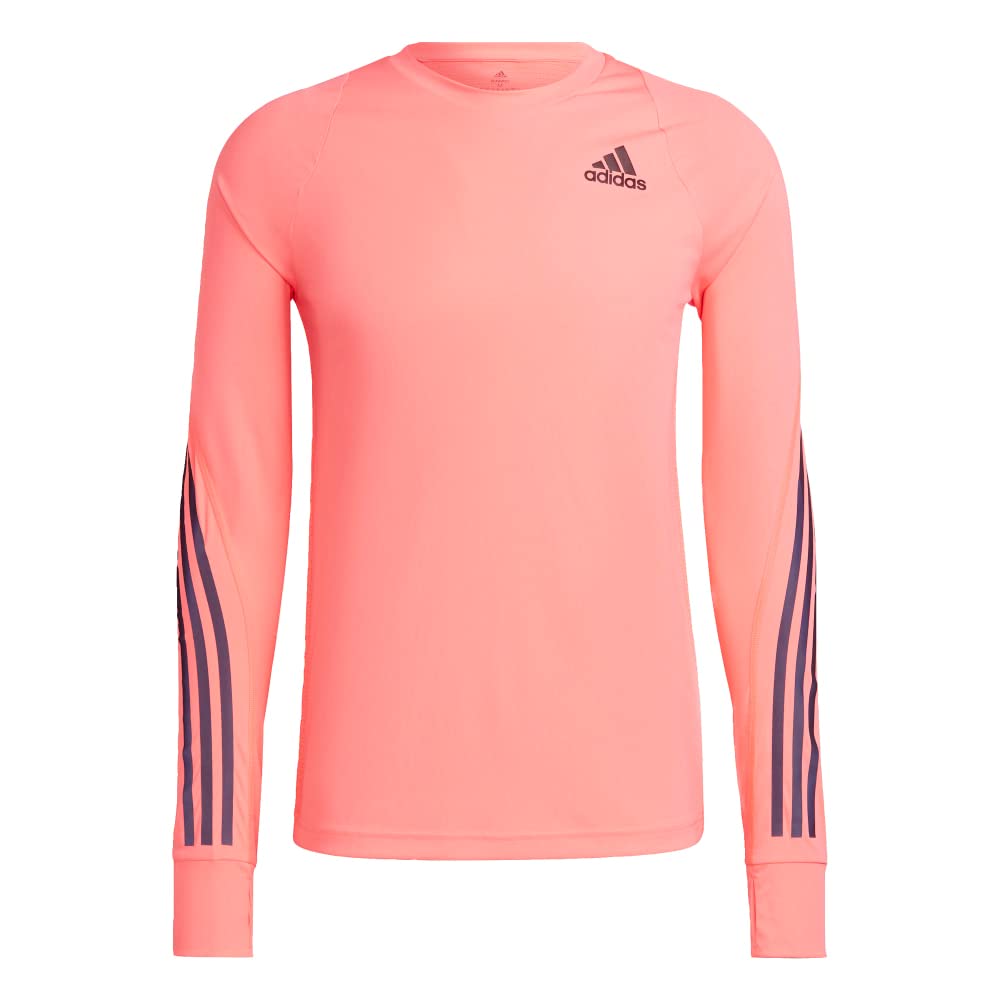 adidas Men's Run Icon Full Reflective 3-Stripes Long Sleeve, Black, X-Large