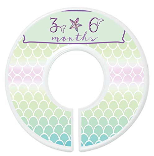 Mumsy Goose Nursery Closet Dividers Closet Organizers Baby Girl Clothes Dividers Mermaid