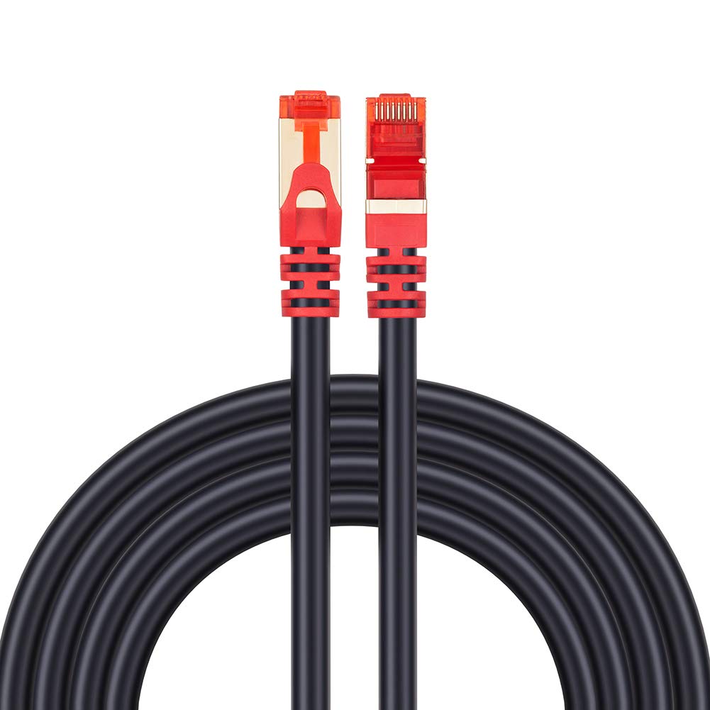 Outdoor Cat 7 Ethernet Cable 200 ft,Neekeons26AWG Heavy-Duty Cat7 Networking Cord Patch Cable RJ45 10 Gigabit 600Mhz LAN Wire Cable STP Waterproof Direct Burial Ethernet Cable (60M(200Feet))