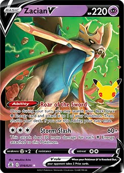 Pokémon 25th Anniversary Celebrations Zacian V + Zamazenta V + 2 Surprise Cards!