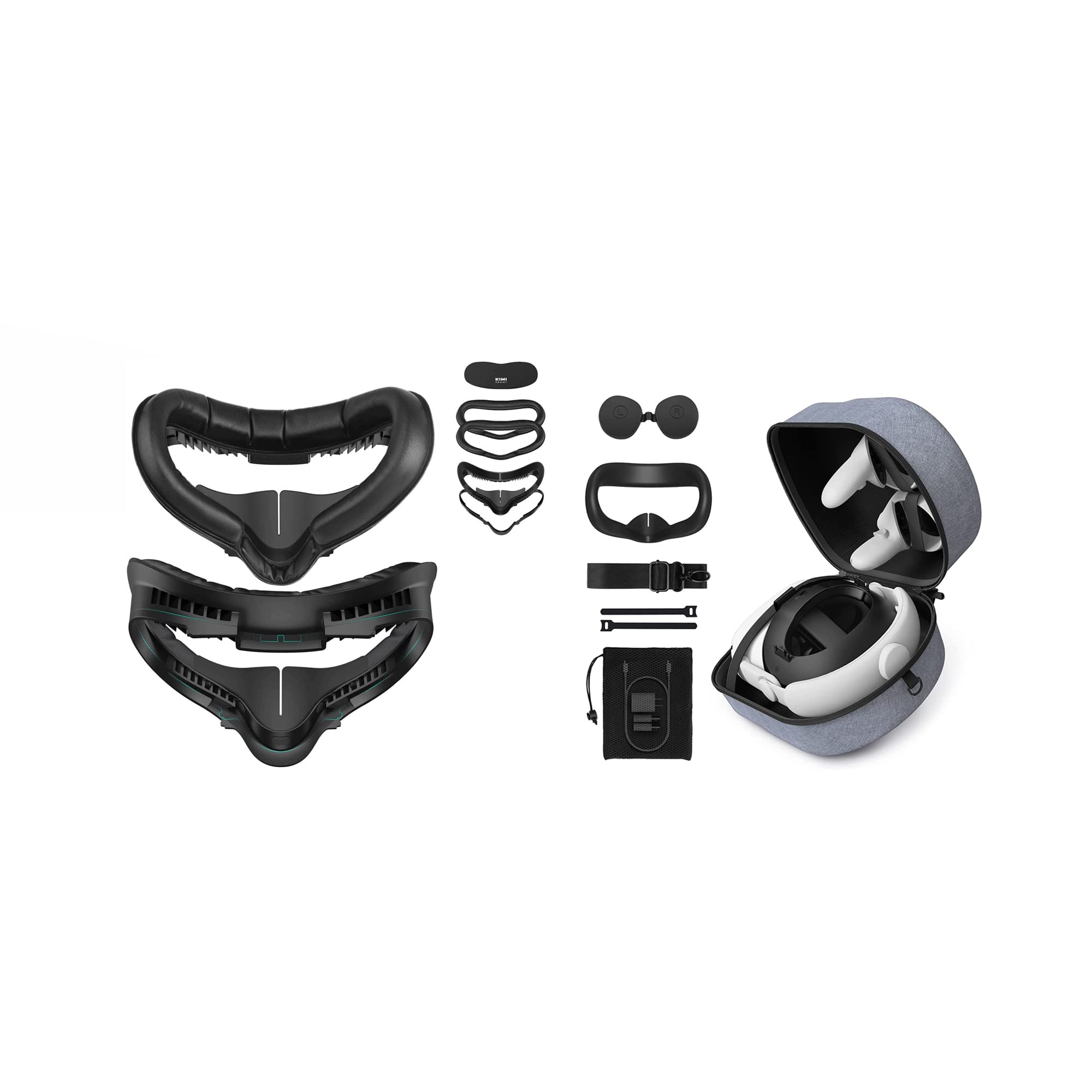 KIWI design Hard Protective Carry Case and Fitness Facial Interface Accessories