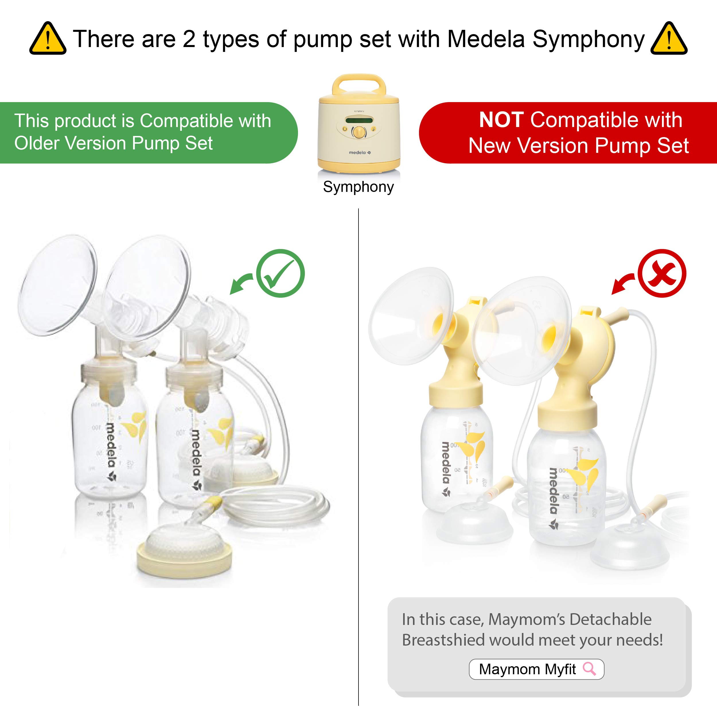 One-Piece Breastshield (19 mm, Extra Small) Compatible with Medela Breast Pumps (Pump in Style, Lactina, Symphony, Single Deluxe, Double Ease); Smaller Than Personalfit 21 mm; Made by Maymom