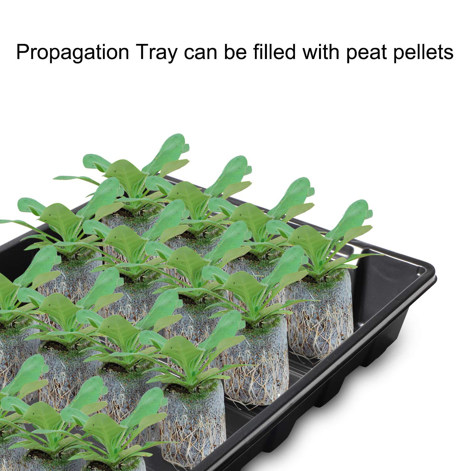ANGTUO 10 Pack Seed Starter Tray with Humidity Dome and Lids 120 Cells Seedling Starter Kit Mini Greenhouse Grow Plant Tray for Gardening Germination