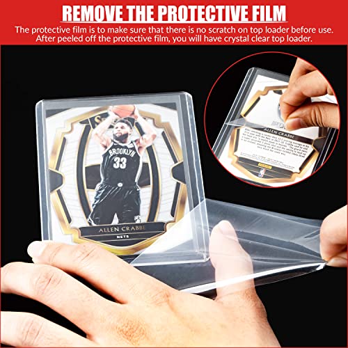 LASPRINTAL 50 Top Loaders for Cards 3" X 4" Regular 35pt & 100 Penny Sleeves, w/Magnetic Card Box β Top Loaders Baseball Card Sleeves Toploader Card Protectors K-Pop Card Sleeves
