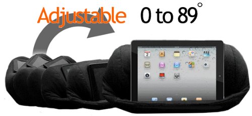 LAP PRO - Stand/Tray, Universal Beanbag Lap Stand/ for iPad, Pro, Air, & all Tablets, E-Readers, Books & Magazines - Bed, Couch, Travel - Adjustable Angle; 0 - 89 deg. 1st RUN SOLD OUT IN 2 WEEKS!..
