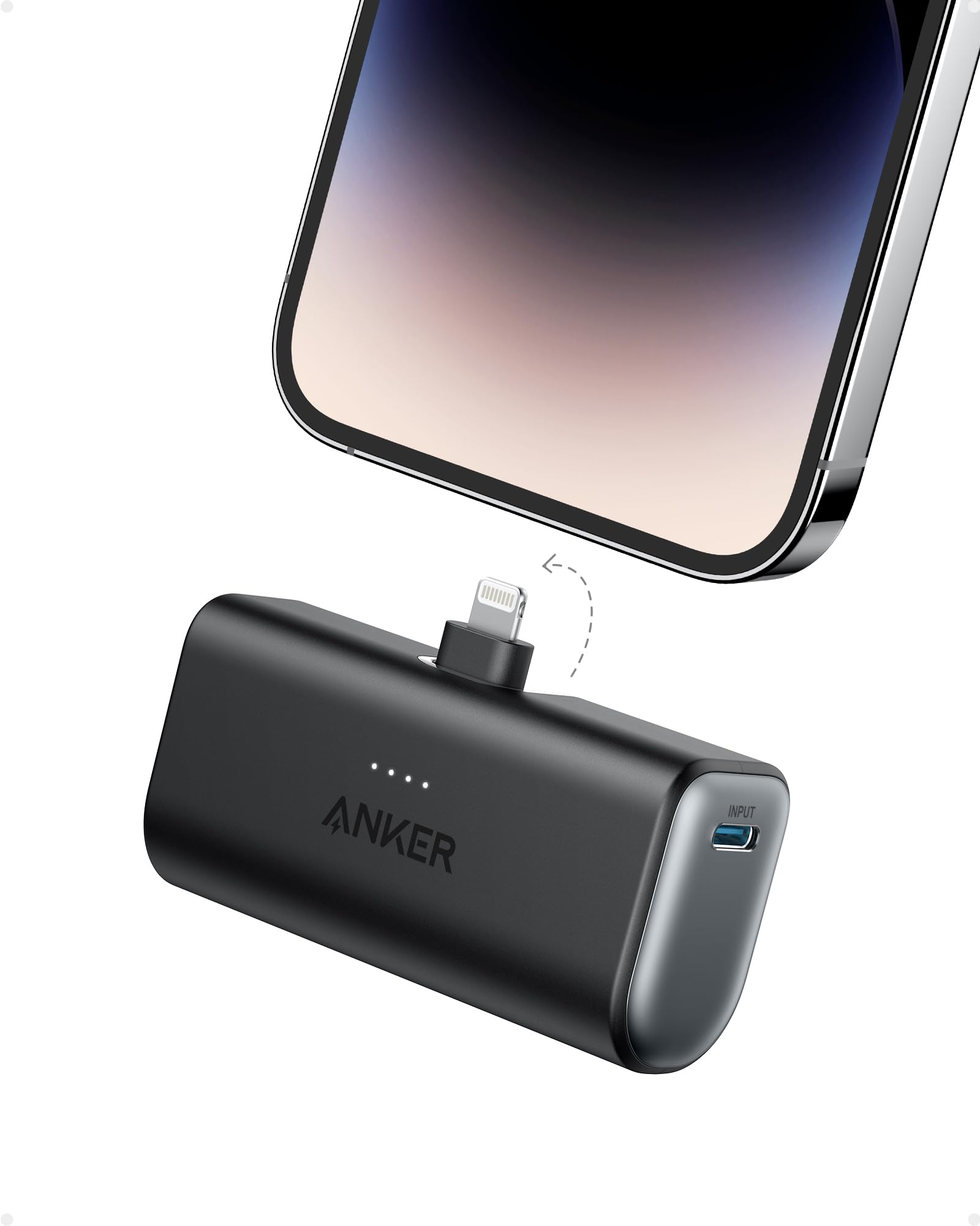Anker 2-Pack Portable Charger with Built-in Lightning Connector, MFi Certified, Battery Pack 5K 12W, Compatible with iPhone 14/14 Pro / 14 Plus / 14 Pro Max, iPhone 13 and 12 Series