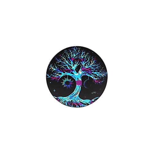 Large Grinder, 2.5 inch Tree of Life Sun Moon Galaxy Grinder- Herb Grinder, (Blue Tree)