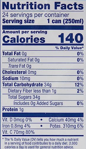 Dole 100% Pineapple Juice, 100% Fruit Juice with Added Vitamin C, 8.4 Fl Oz (Pack of 24)
