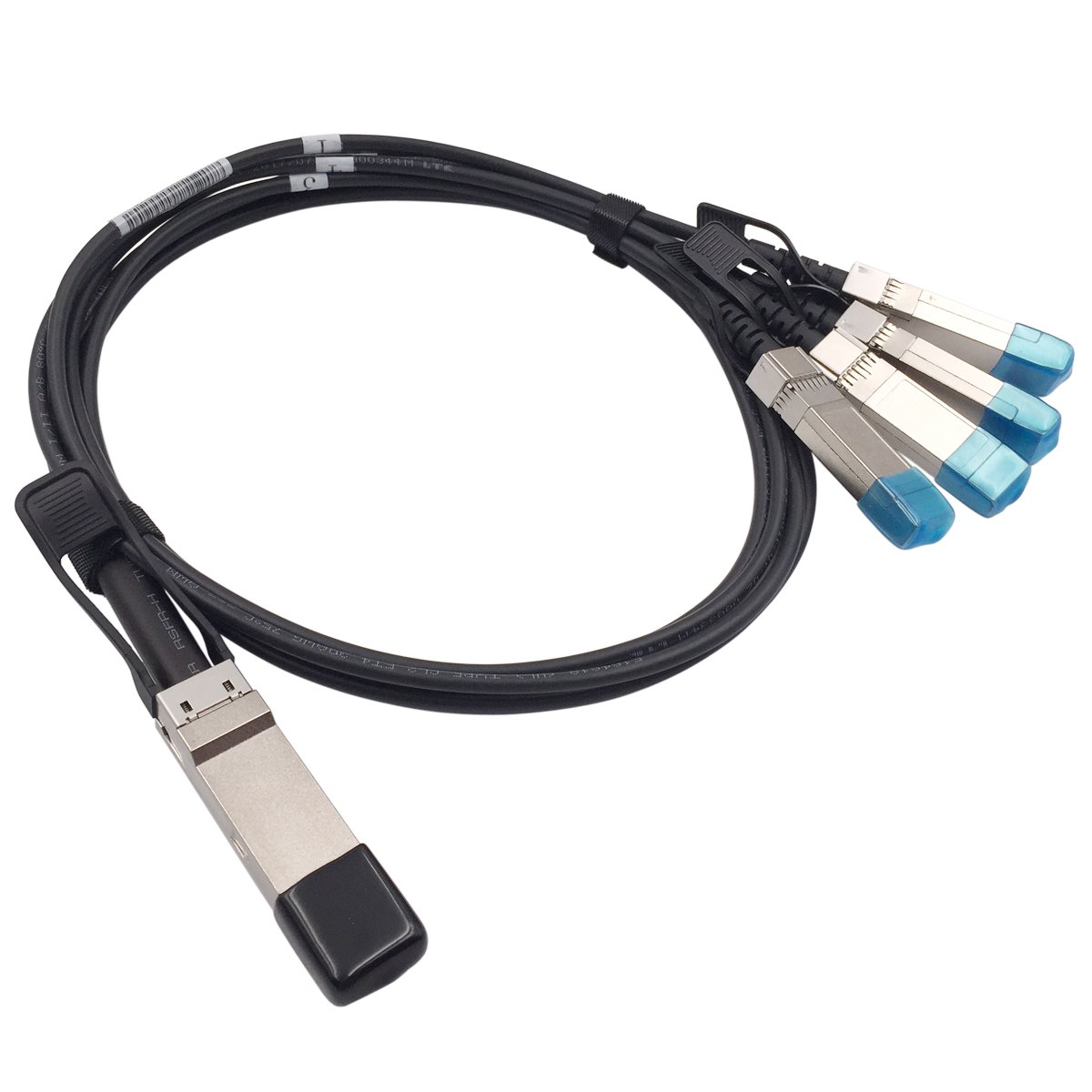 Wiitek 1M QSFP+ to 4 SFP+ DAC Breakout Cable, QSFP-4SFP10G-CU1M, 40G QSFP+ Direct Attach Copper Cable, 30AWG Black, for Cisco, Ubiquiti, Mellanox, Supermicro, Compatible for Mikrotik