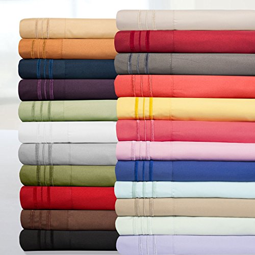 Split King Sheets - Breathable Luxury Sheets with Full Elastic & Secure Corner Straps Built In - 1800 Supreme Collection Extra Soft Deep Pocket Bedding Set, Sheet Set, Split King Size, Teal