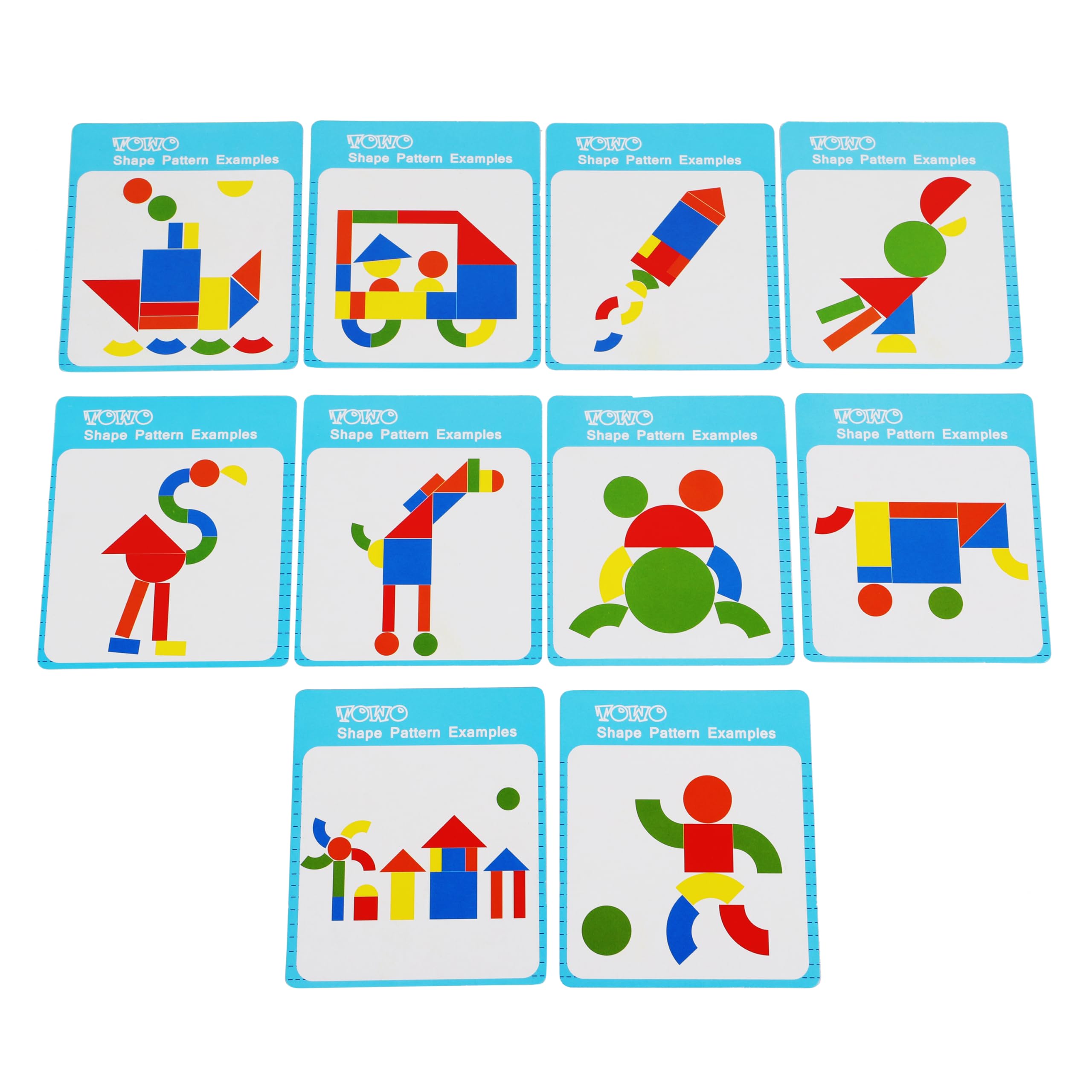 Wooden Magnetic Blocks Toys - Shape Pattern Building Block - Large Tangram Puzzles for Kids - Geometric Creative Development Toys Montessori Learning Material - Stocking Fillers Stuffers 3 Years