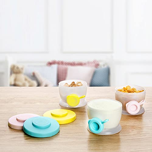 Zooawa Baby Formula Dispenser, Non-Spill Stackable Milk Powder Formula Container Christmas Formula Holder Snack Fruit Biscuits Storage for Travel, On-The-Go, BPA Free, 3 Compartments