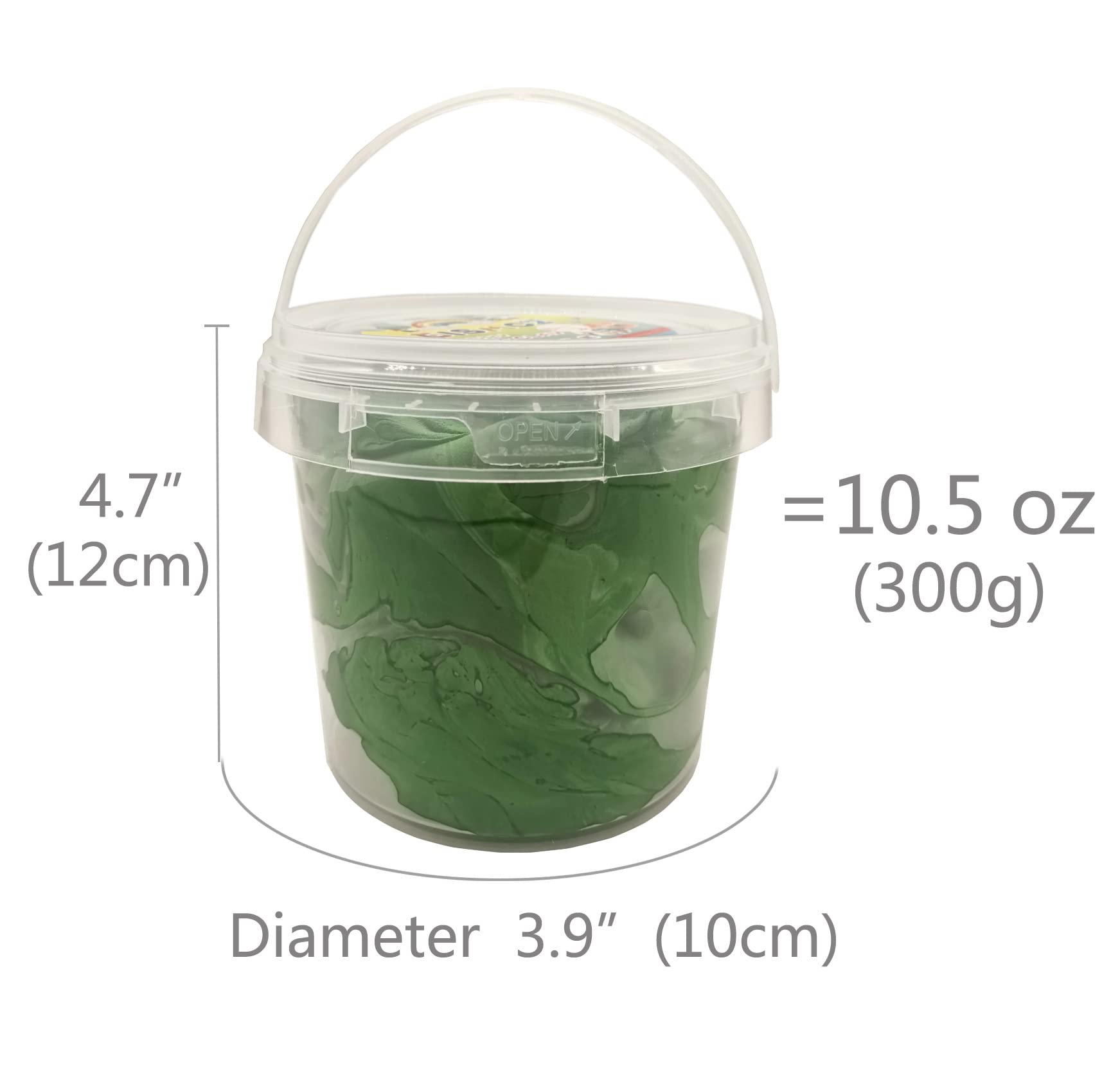 Air Dry Modeling Clay 10.5 oz Ultra Light Magic Clay DIY Moulding Dough Primary Colors for Kids Art Craft Kit (Dark Green)