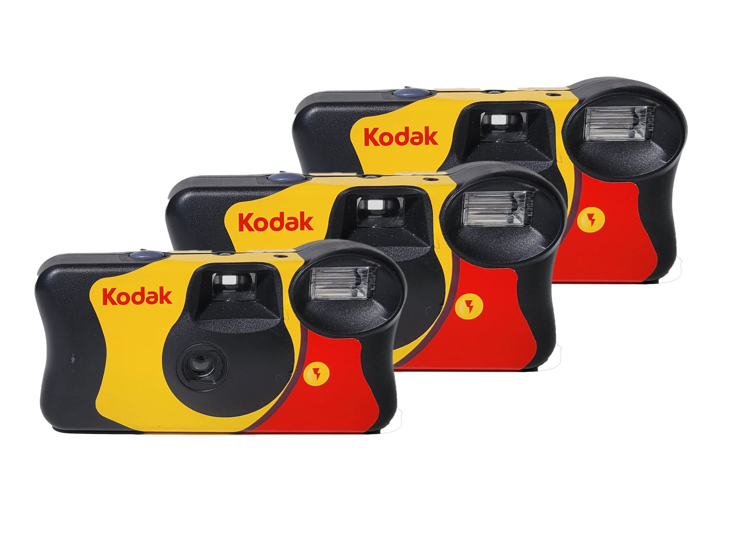 Kodak FunSaver Disposable Camera 800 ISO 35mm with Flash 27 Exposures (Pack of 3) Plus Free Silicon Wrist Bands