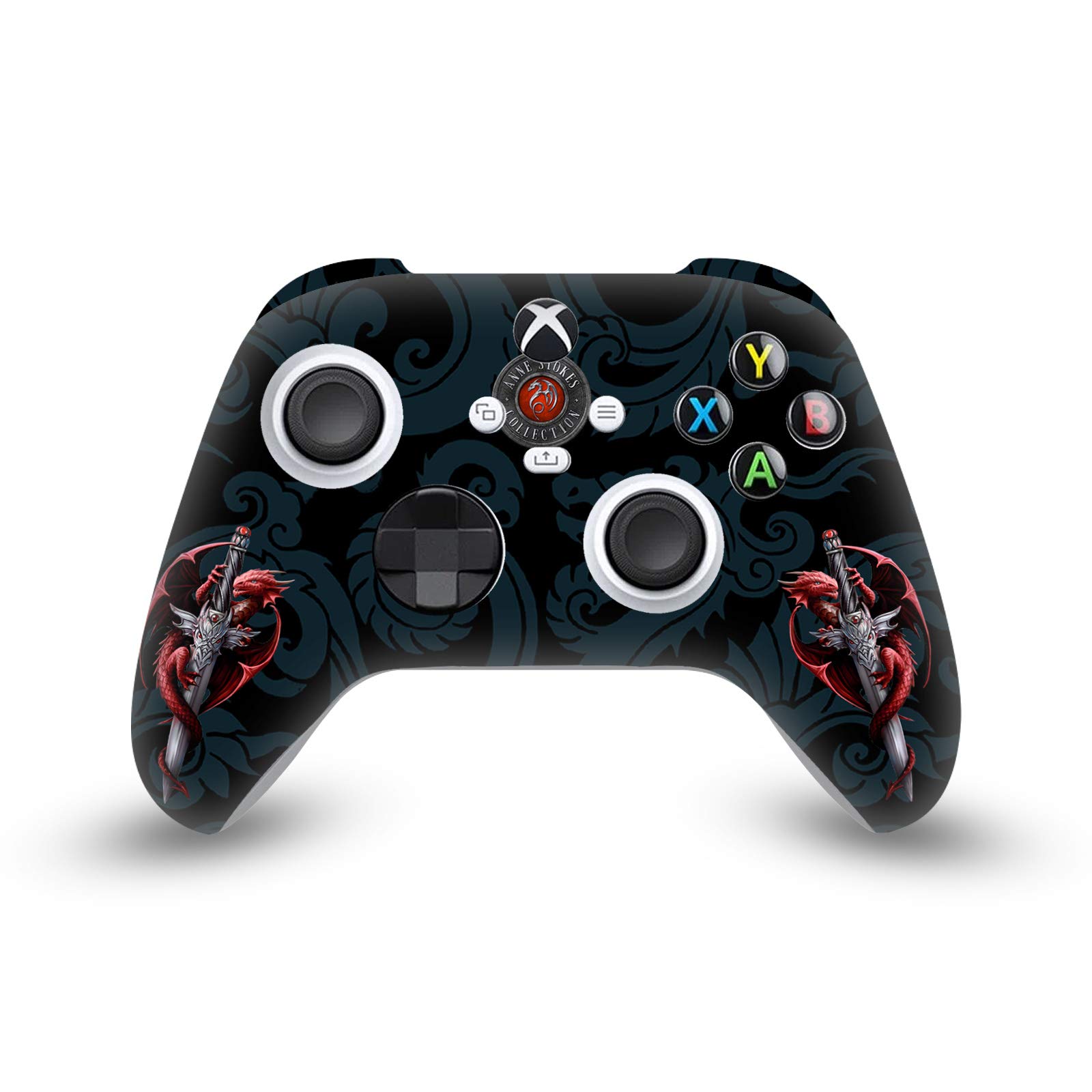 Head Case Designs Officially Licensed Anne Stokes Dragon Dagger Art Mix Matte Vinyl Sticker Gaming Skin Case Cover Compatible with Xbox Series X / S Controller