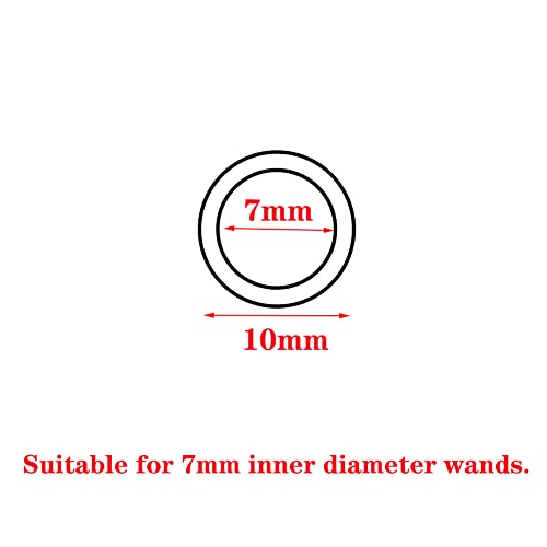 BOOHAO 12 PCS Wand Tip Hook Sleeve Clear Plastic Shapherds Hook Wand Tip Connector Wand Cap Connector Wand Cap Blind Wand Hook Replacement for Circular 6/25"(6mm) Blind Tilt Wand Repair