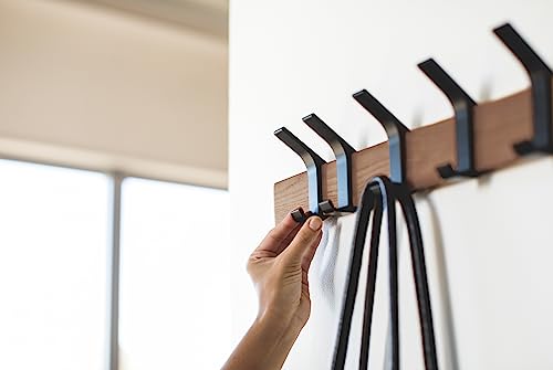 YAMAZAKI Wood home Rin Wall-Mounted Coat Hanger Brown