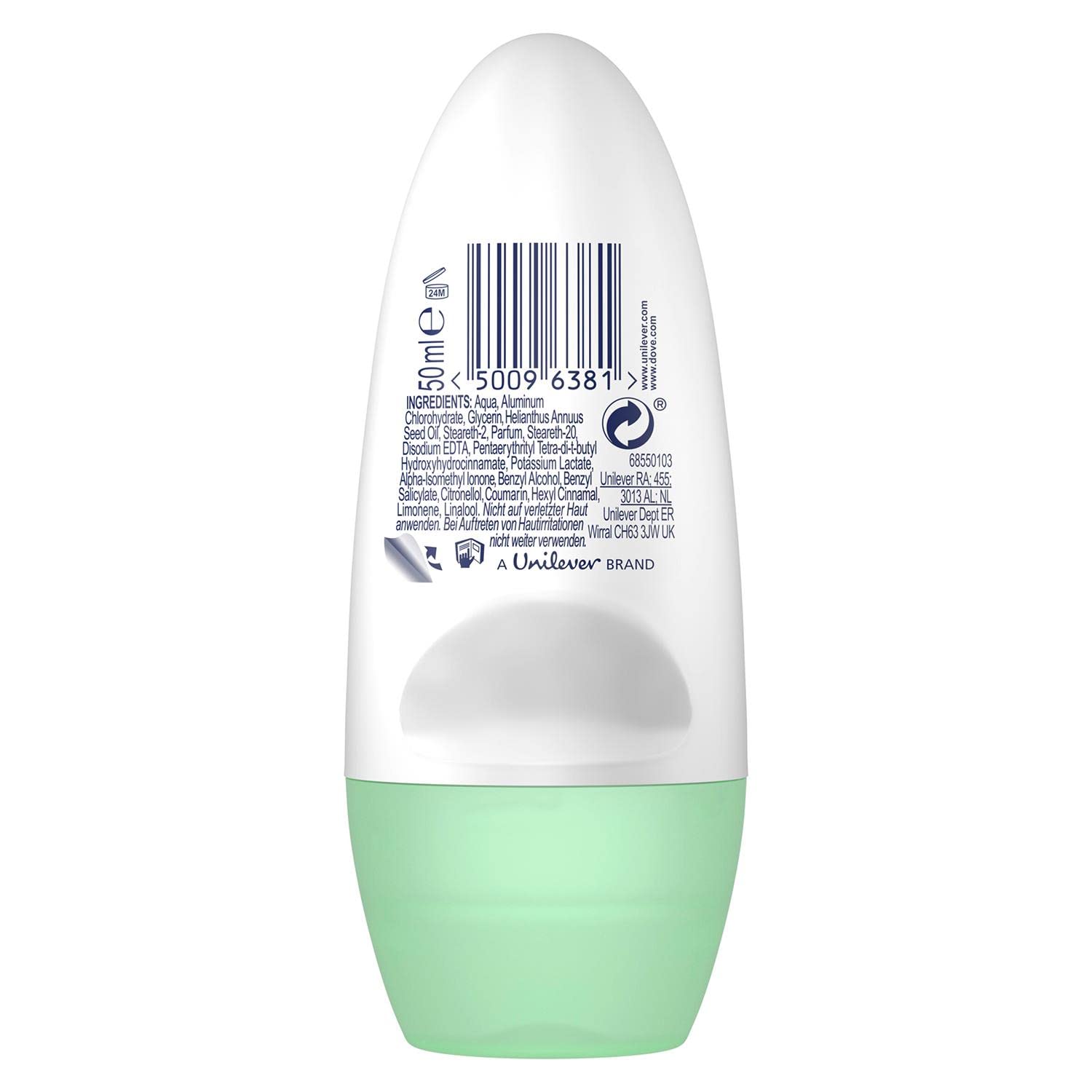 Dove Go Fresh Cucumber Roll-On Anti-Perspirant Deodorant 50 ml - Pack of 3