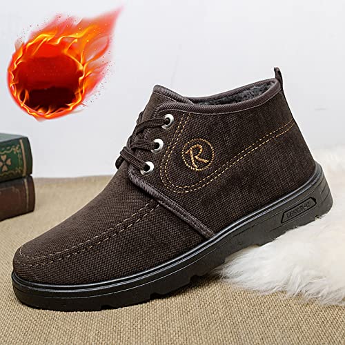 Boots for Men,Mens Trekking Backpacking Snow Boots Waterproof Winter Boots Fur Lined Non Slip Hiking Boots Warm Boots