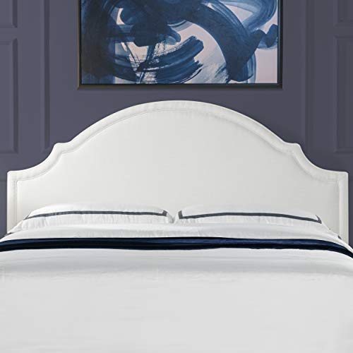 Jennifer Taylor Home Catherine Upholstered King Headboard, Antique White Woven