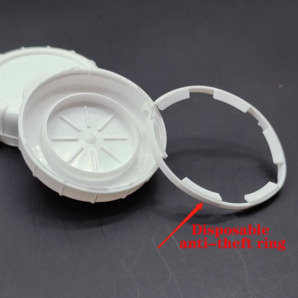 AYLIFU 16PCS Glass Bottle Replacement Caps with Security Seal Glass Milk Bottle Caps for Milk Bottles with 48 mm (1.87 in) Caps