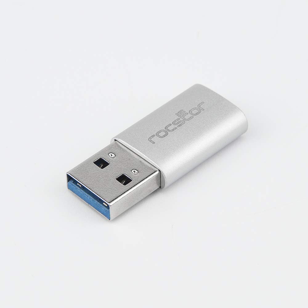 Rocstor USB Data Transfer Adapter - Type C Female USB - Type A Male USB - White Male Adapter White