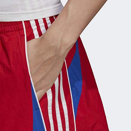 adidas womens Colorblocked 3-Stripes Shorts Scarlet X-Small