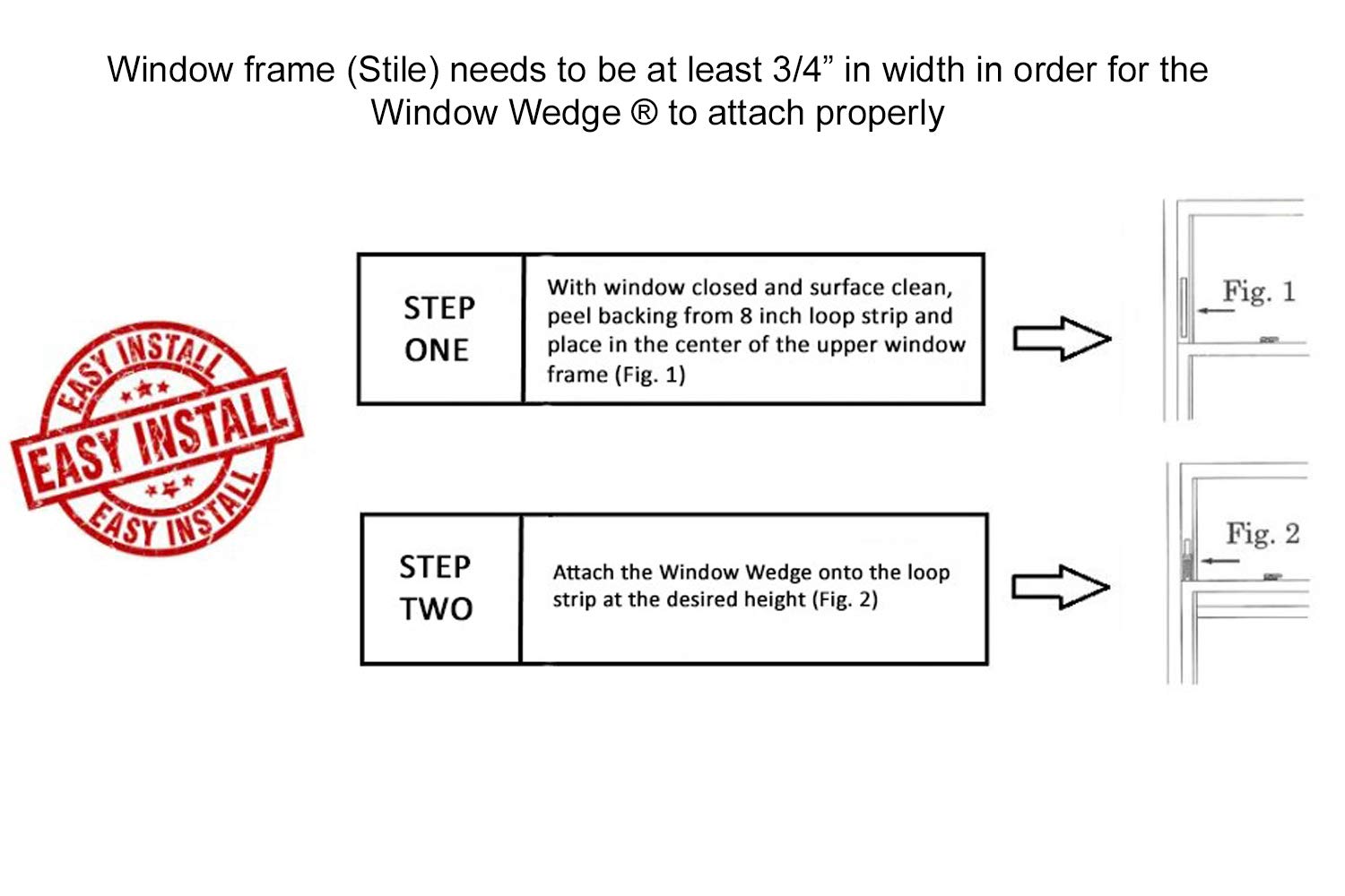 Window Wedge | Made in USA |, Window Stopper to Baby Proof and Child Proof Providing Safety for Baby, Window Security and Overall Better Home Security (4 Total, 2 Two Packs)