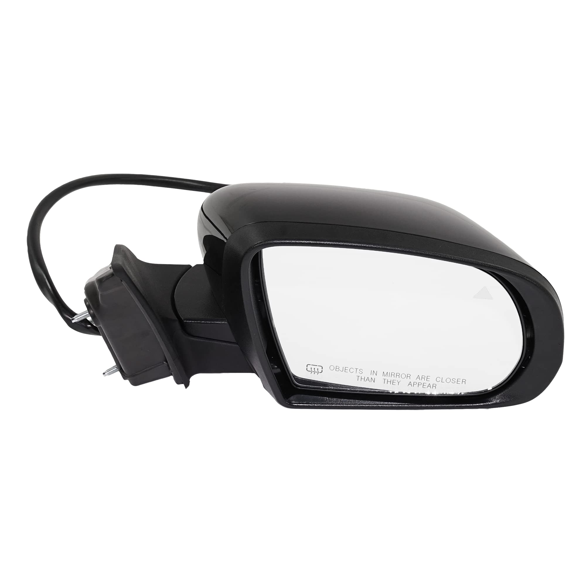 Kool Vue Driver & Passenger Side Power Heated Mirrors for Jeep Cherokee 2014-2018 Manual Fold With Signal Light, Blind Spot Monitor, Puddle Lamp & Auto-Dimming; Without Memory Paintable
