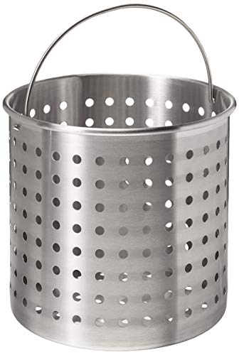 Gas One Fryer Pot 32 quart - All Purpose - Stainless Steel Tri-Ply Bottom with All Purpose Pot Deep Fryer Steam & Boiling Basket