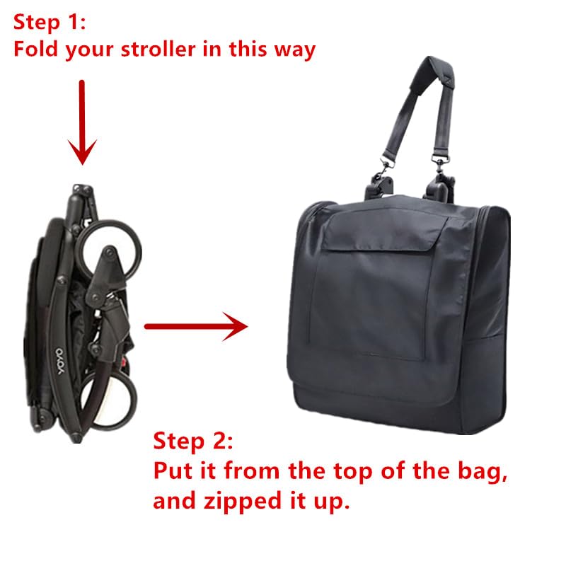 ROMIRUS Baby Stroller Travel Bag Compatible for Babyzen YOYO/YOYO+/ YOYO2, Durable and Lightweight Stoller, Padded Stroller Storage Bag with Backpack Straps for Airport Gate Check