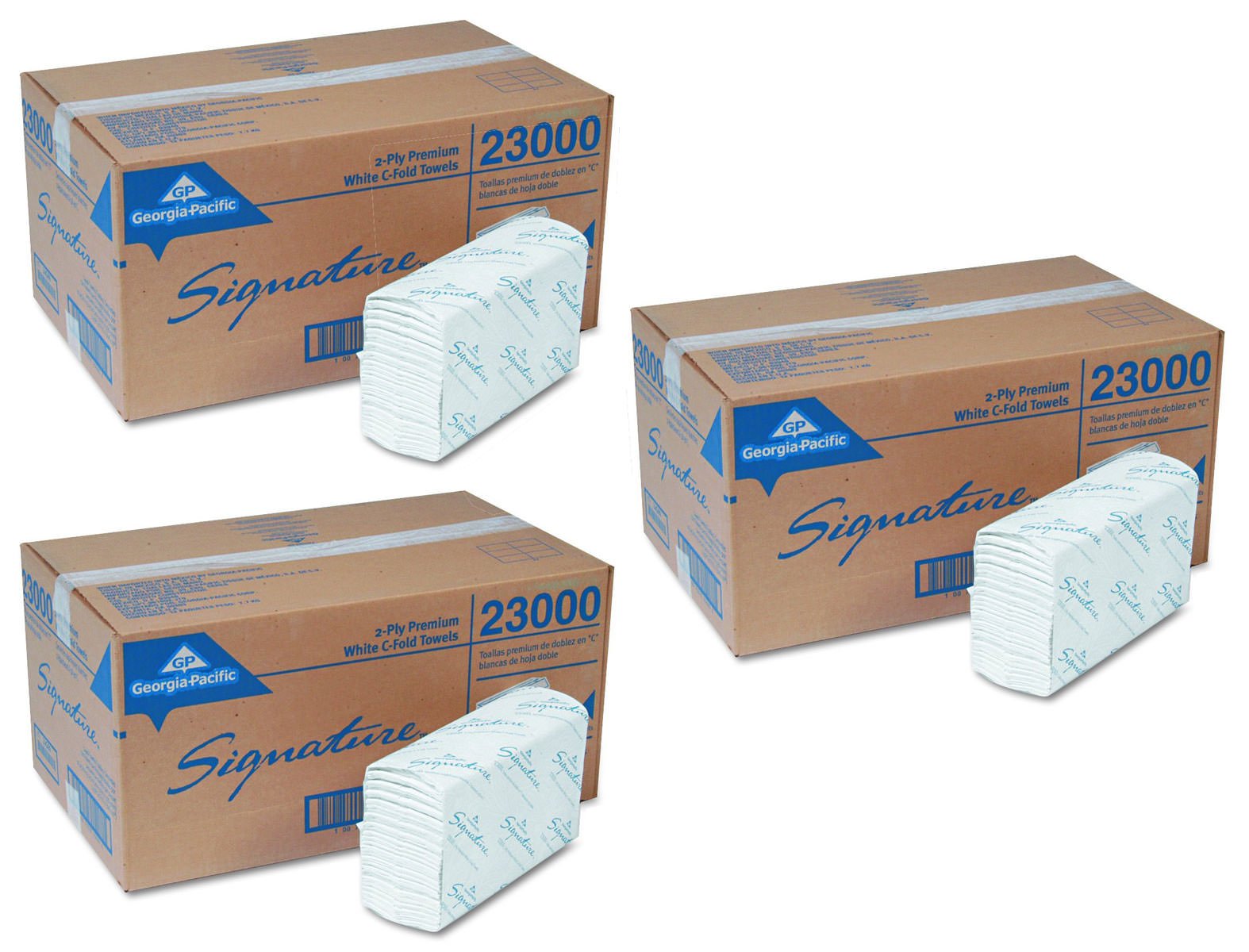 Georgia Pacific Professional 23000 C-Fold Paper Towels, 10 1/10 x 13 1/5, White, 120 Per Pack (Case of 12 Packs), 3 Case