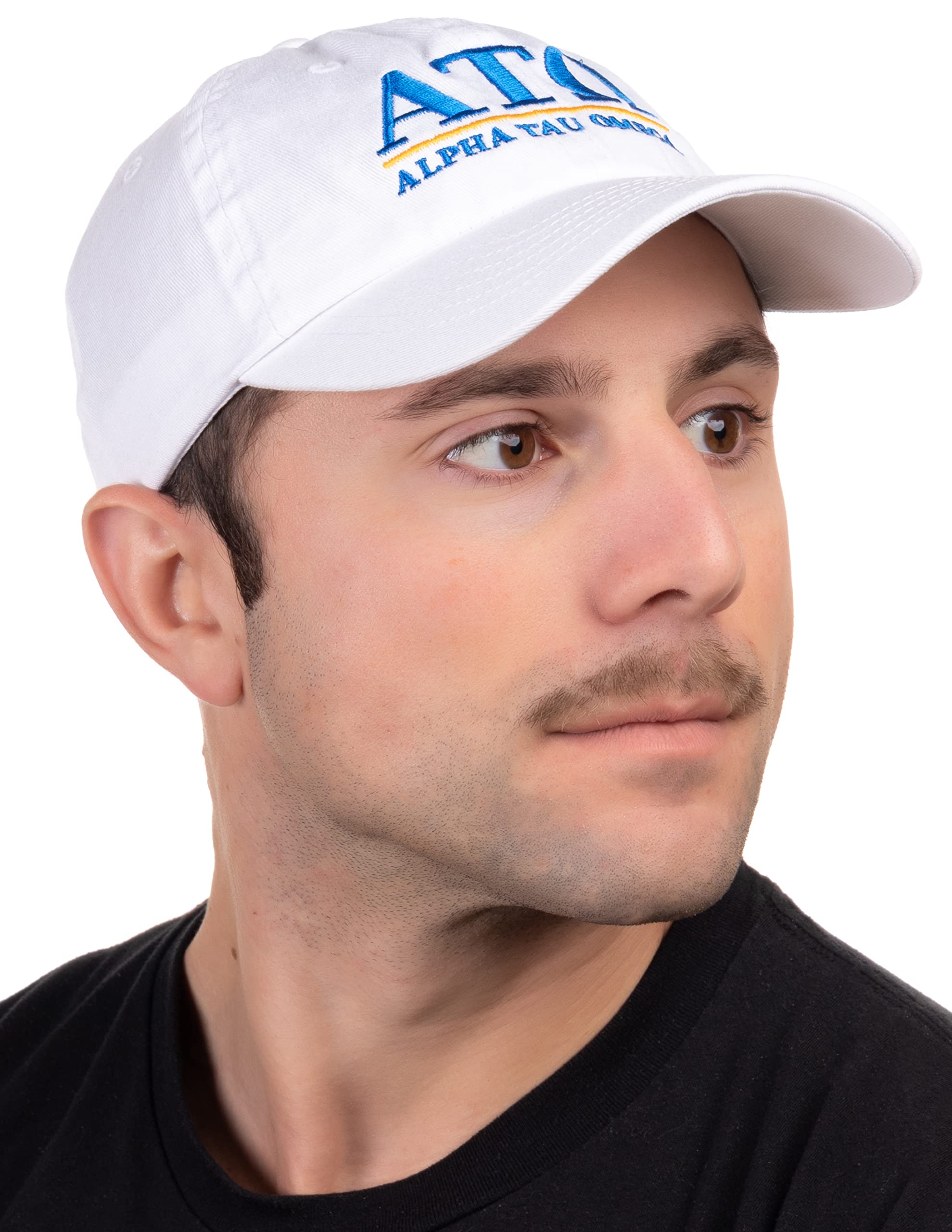 Ann Arbor T-shirt Co. Phi Delta Theta | Classic Fraternity Line Baseball Rush Frat Hat Cap White