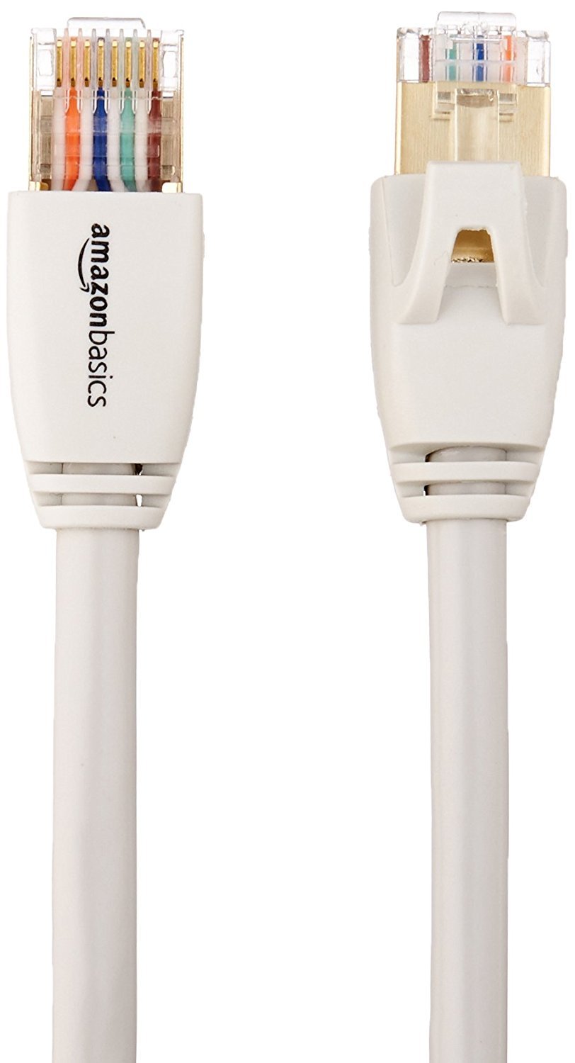 Amazon Basics HL-007286 RJ45 Cat7 Network Ethernet Patch Cable - 3 Feet, White