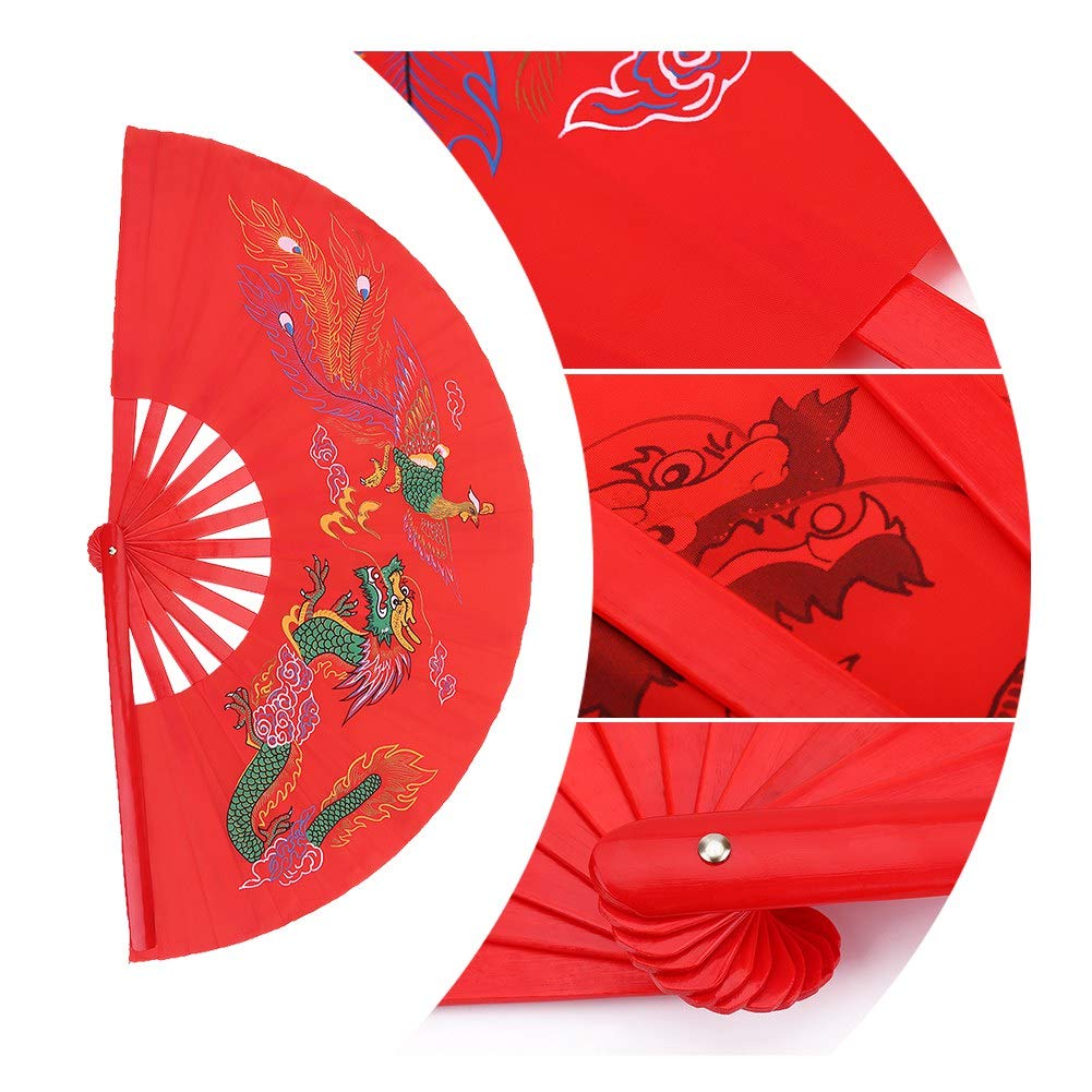 AUHX Chinese Fan, Dance Fans Environmental Sturdy Colorfast for Training for Practice