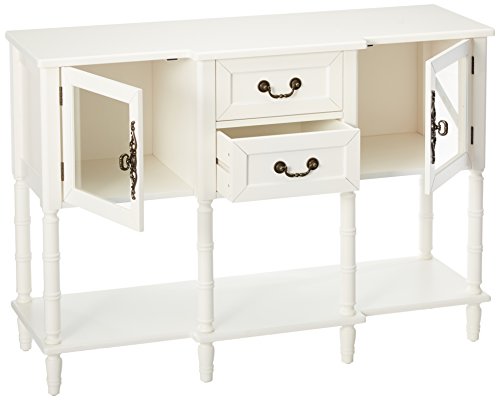 Kings Brand Furniture Wood Buffet Sideboard Cabinet Console Table, Cream White