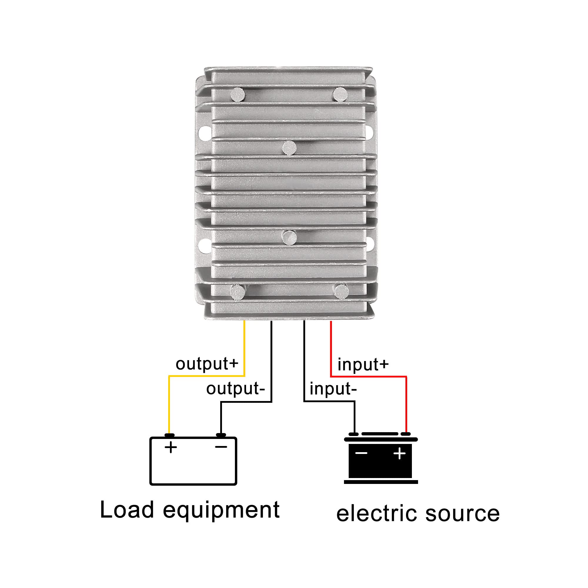 uxcell Power Voltage Converter DC12V Up to DC19V 8A 152W Waterproof Voltage Convert Transformer