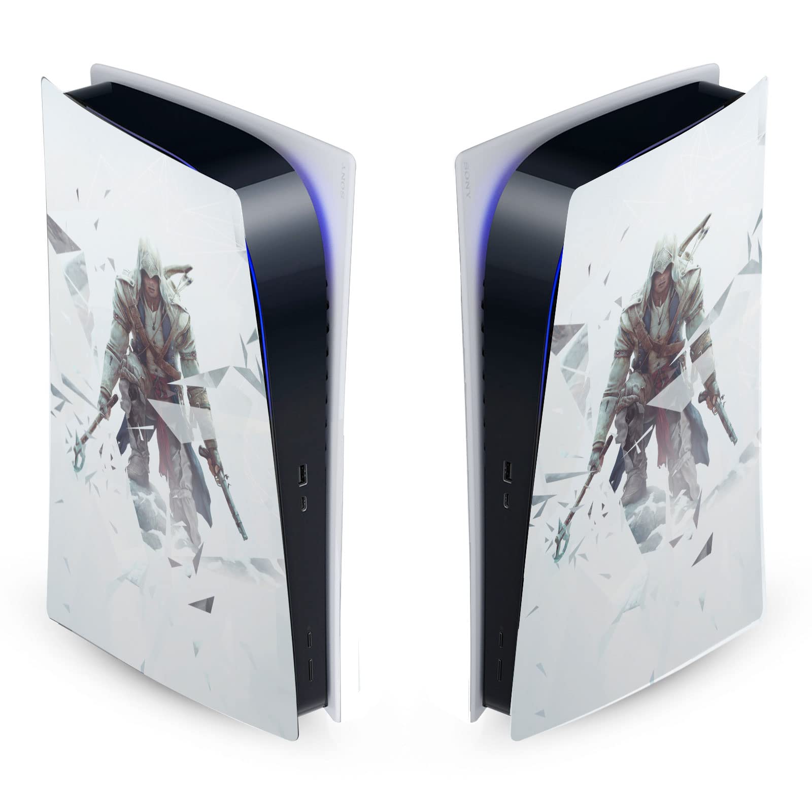 Head Case Designs Officially Licensed Assassin's Creed Connor III Graphics Vinyl Faceplate Sticker Gaming Skin Decal Cover Compatible With Sony PlayStation 5 PS5 Digital Edition Console