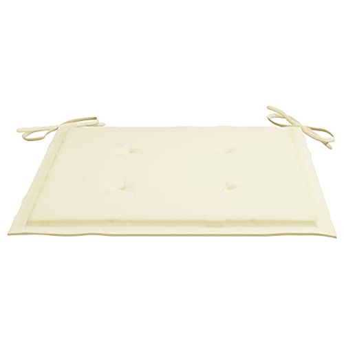 imasay Garden Chair Cushions 2 pcs Cream 15.7"x15.7"x1.2" Fabric