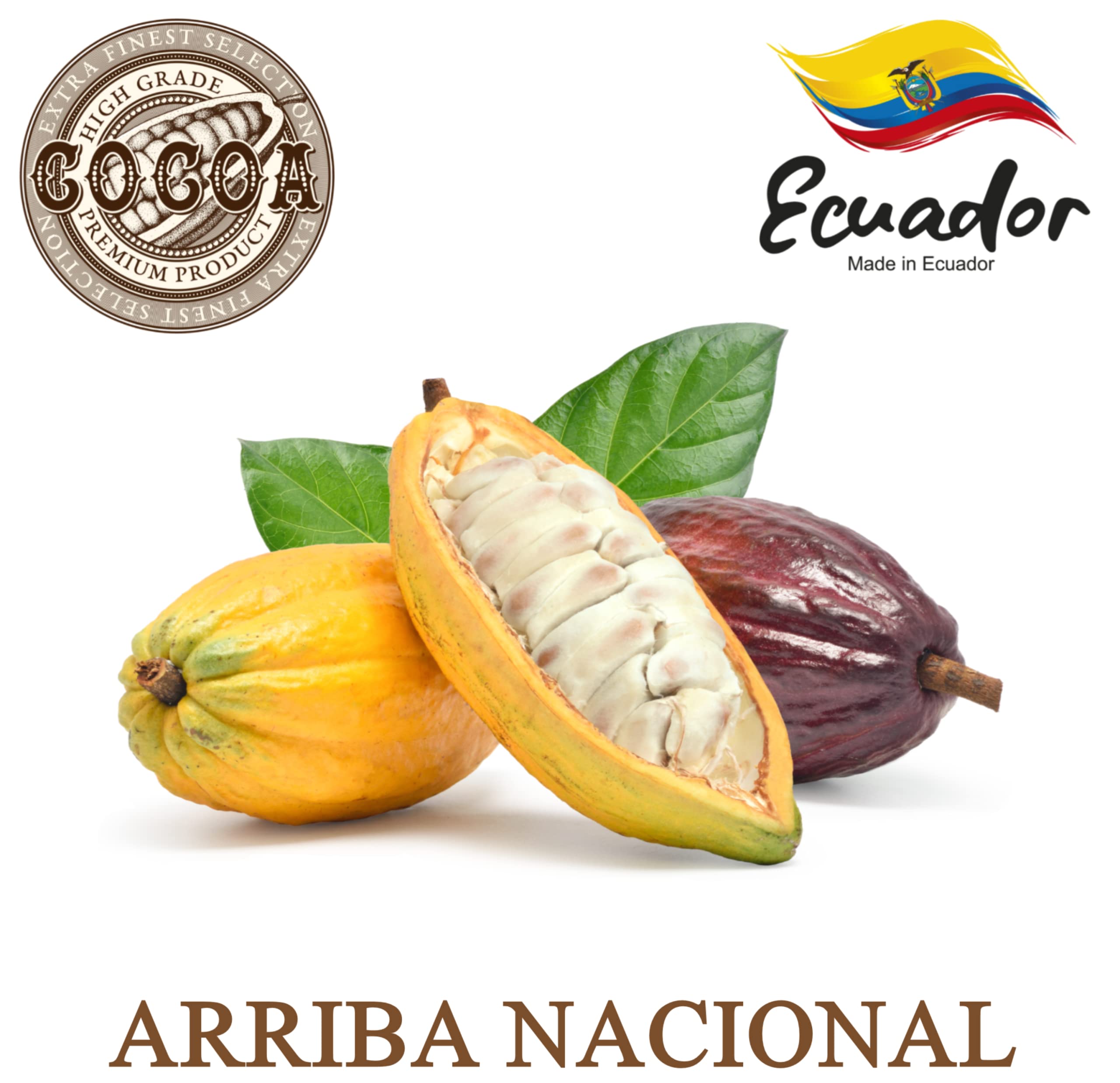 Raw Cocoa Butter 5 lbs. Bulk - 100% Pure Natural Unrefined FOOD GRADE Arriba Nacional Cacao Bean, Great For Chocolate Making, Soap, Lip Balm and Moisturizer For DIY Body Butters